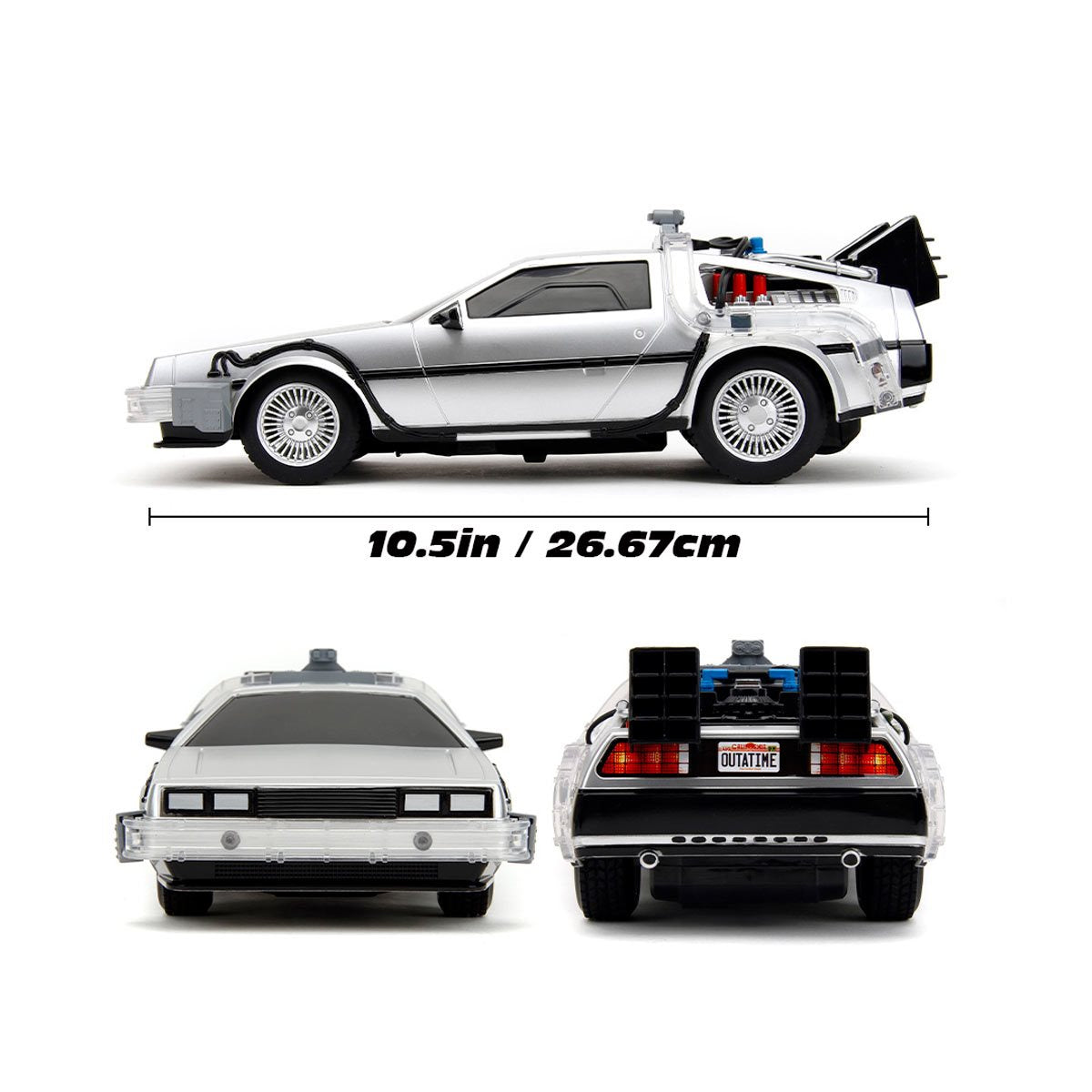 Back to the Future Remote Control 1:16 scale DeLorean Time Machine ...