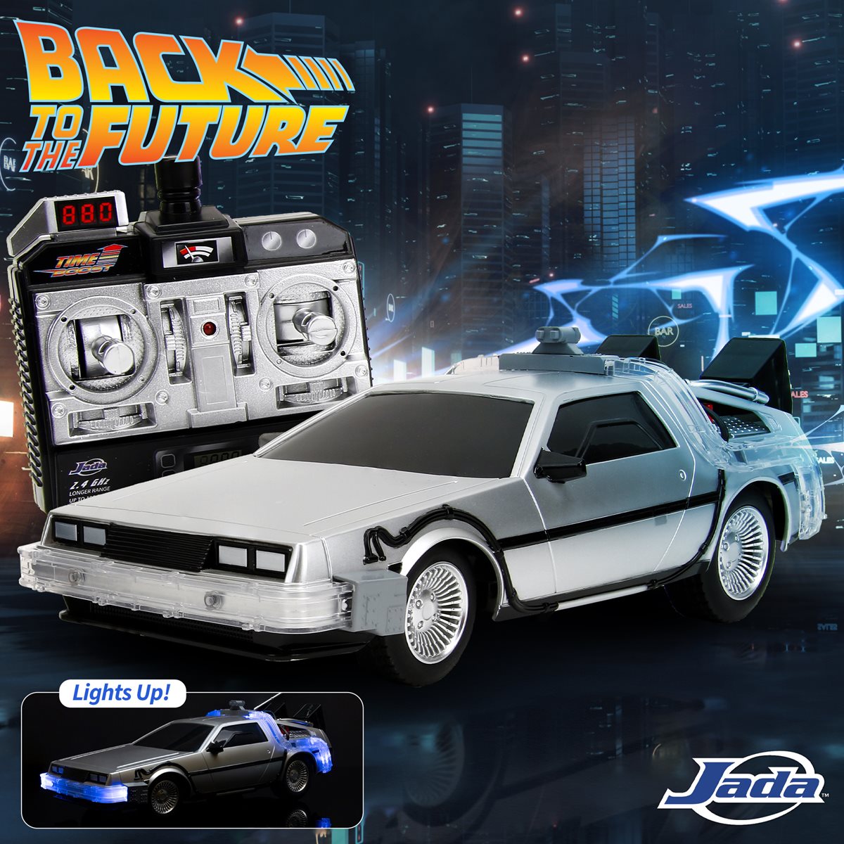Back to the Future Remote Control 1:16 scale DeLorean Time Machine ...