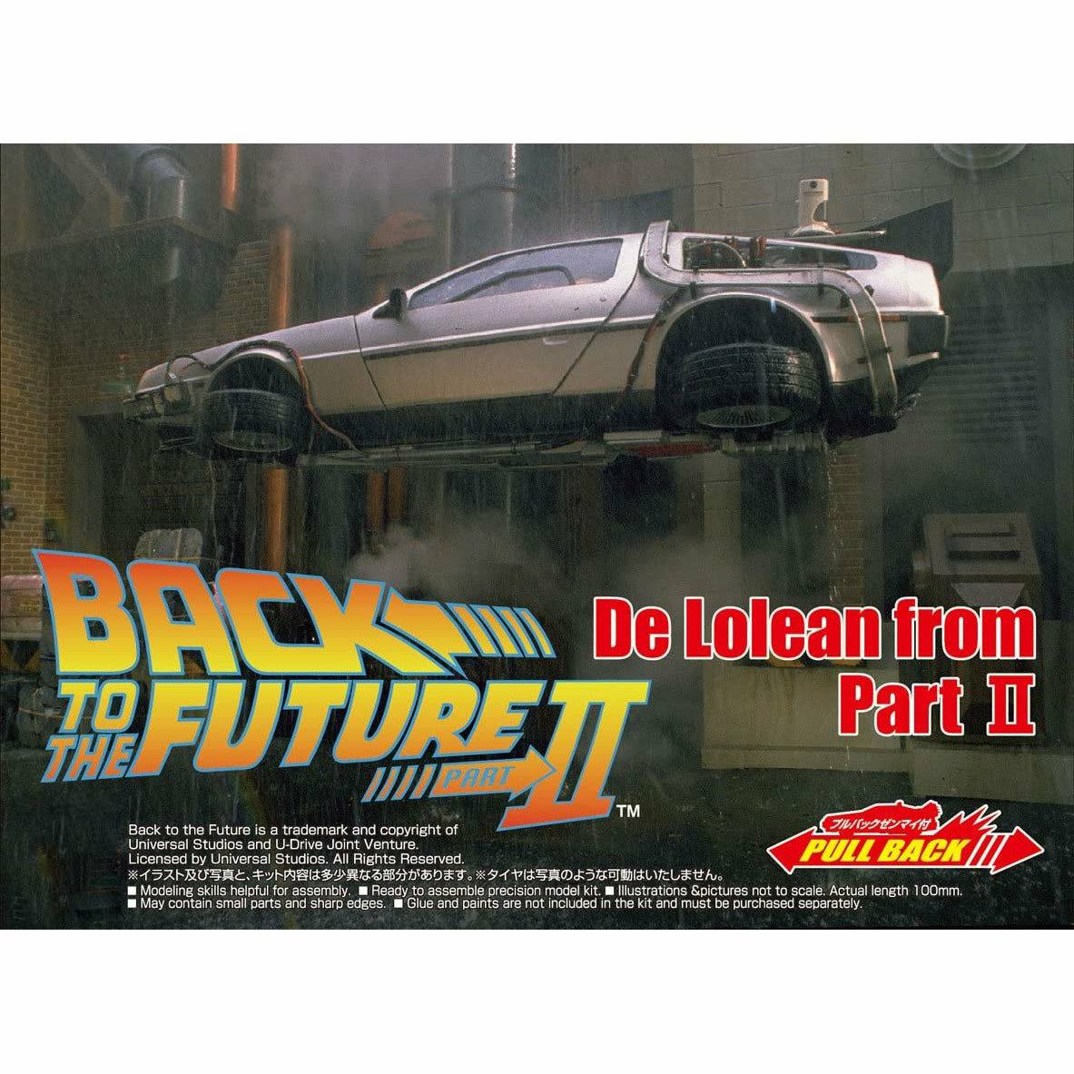 Back to the Future pull-back DeLorean 1:43 scale plastic model kit ...