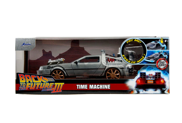 Back to the Future Part III die-cast 1:24 scale light-up DeLorean ...
