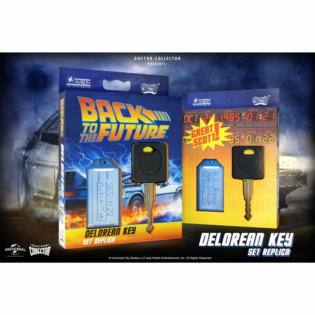 Back to the Future DeLorean key set replica - – Back to the Future™
