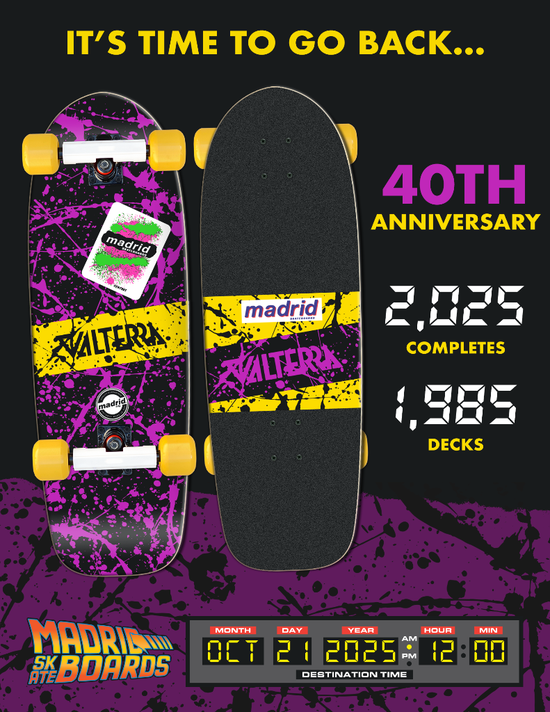 40th Anniversary Madrid Valterra Skateboard – Back to the Future™