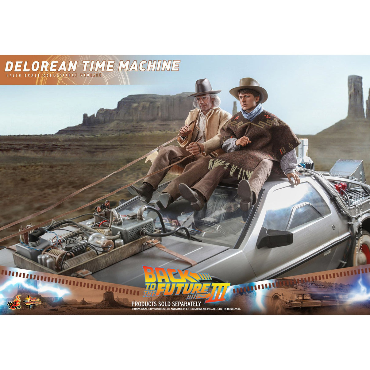 Hot Toys Back to the Future Part III 1:6 Scale DeLorean Time Machine ...