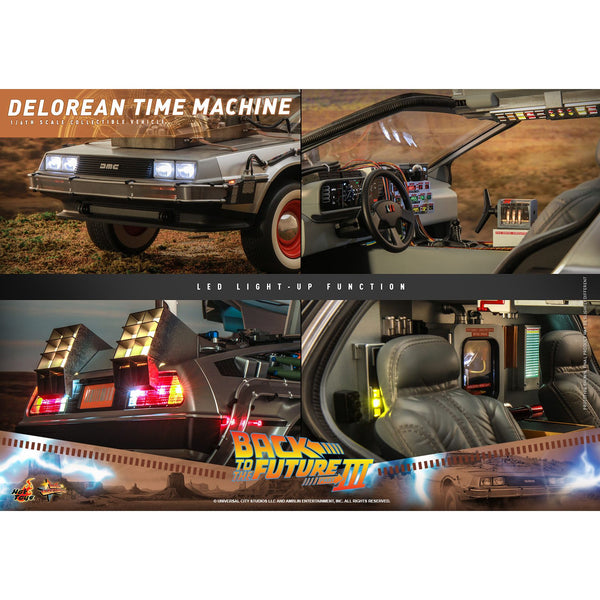 Hot Toys Back to the Future Part III 1:6 Scale DeLorean Time Machine ...